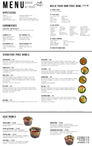 Menu - House of Poke